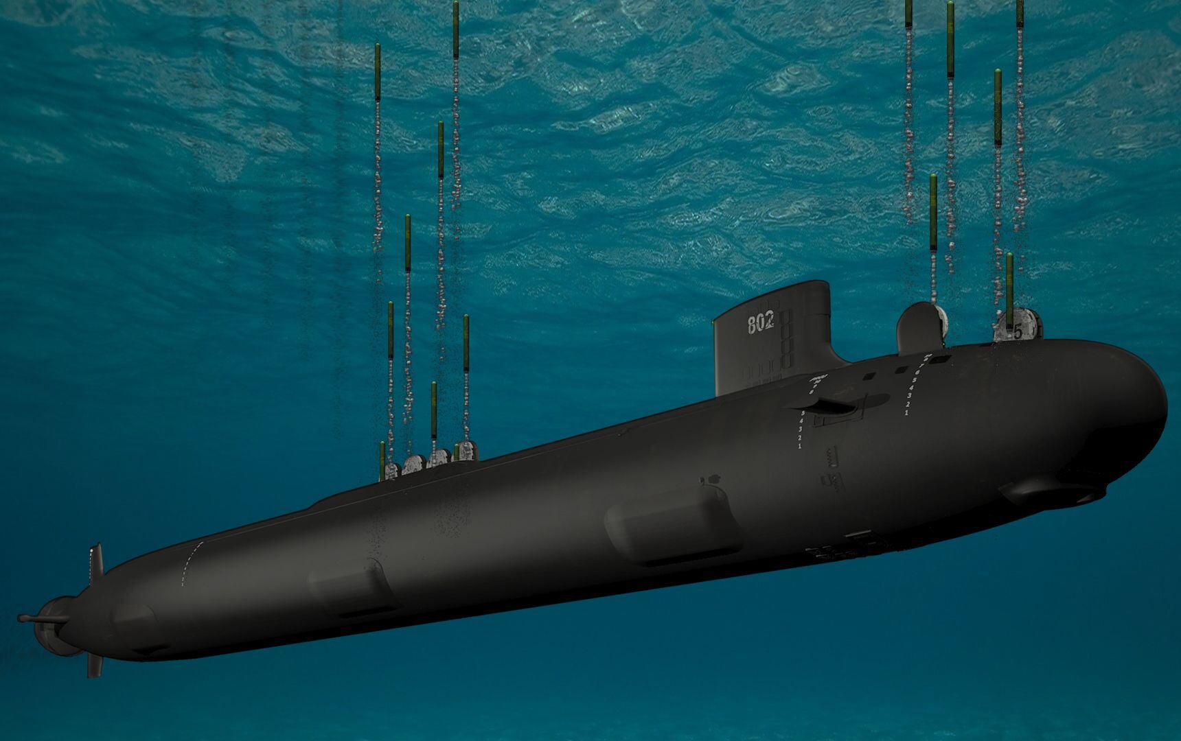 Military Submarine Underwater