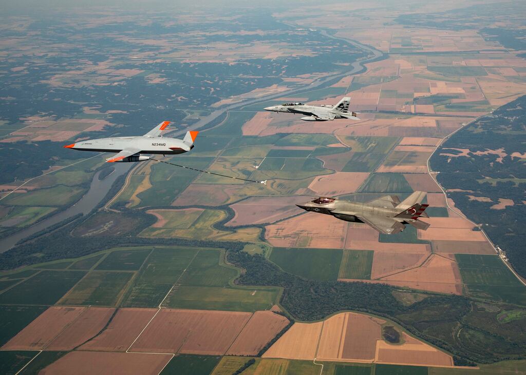 US Navy, Boeing conduct first-ever refueling between unmanned tanker, F-35C