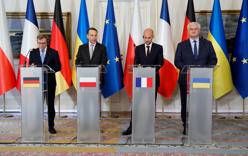 Germany, France, Poland push for closer EU-Ukraine defense ties