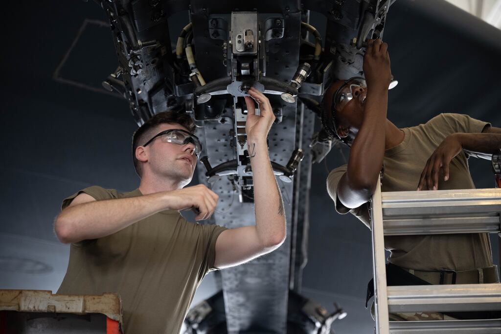 ‘More with less’: Lacking parts, airmen scramble to keep B-52s flying