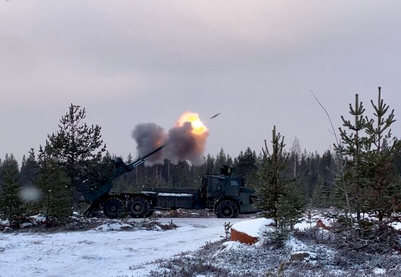 NATO artillery units link up their fires in Europe’s snowy north