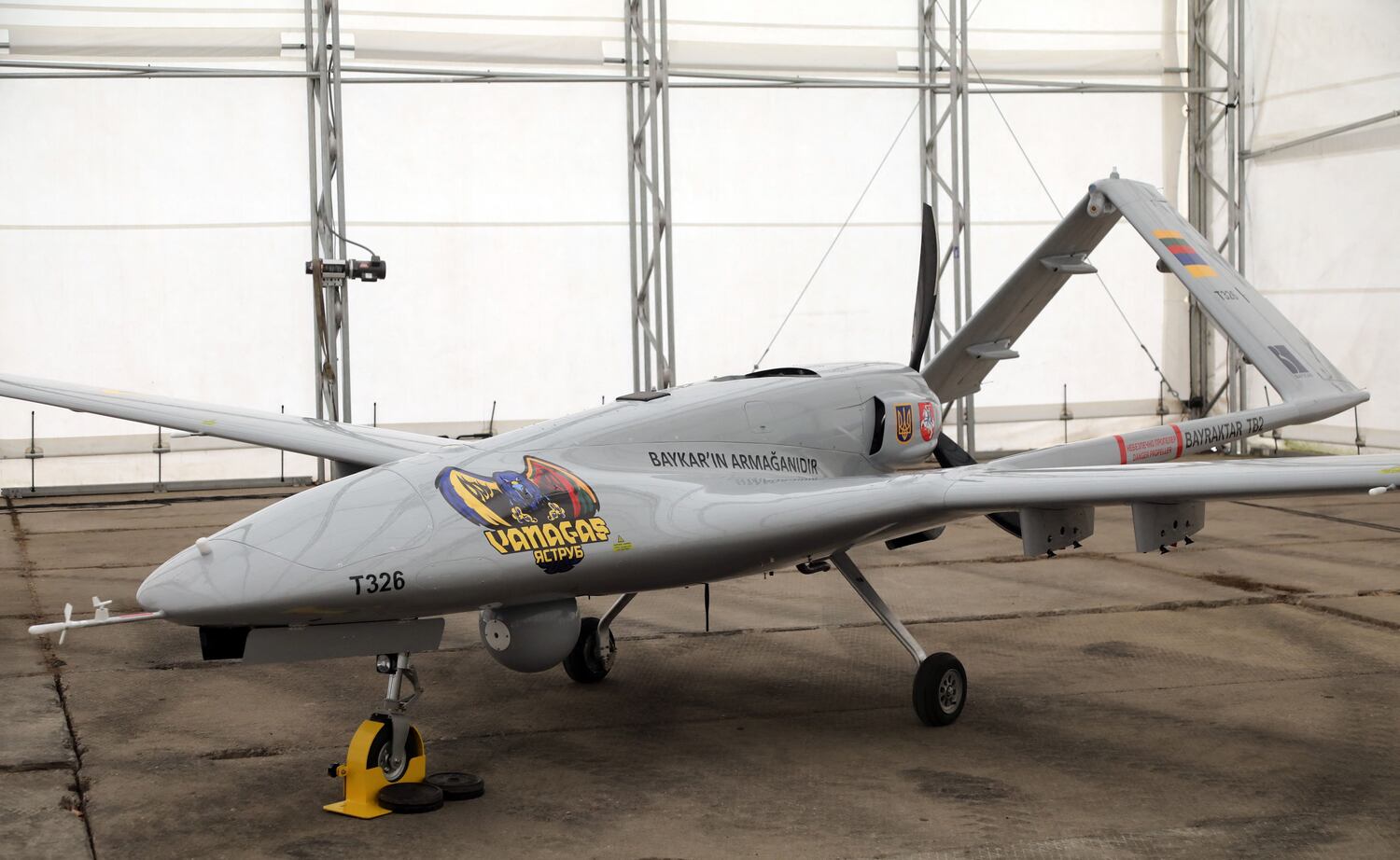 See the TB2 drone heading to Ukraine after a Lithuanian crowdfunding drive