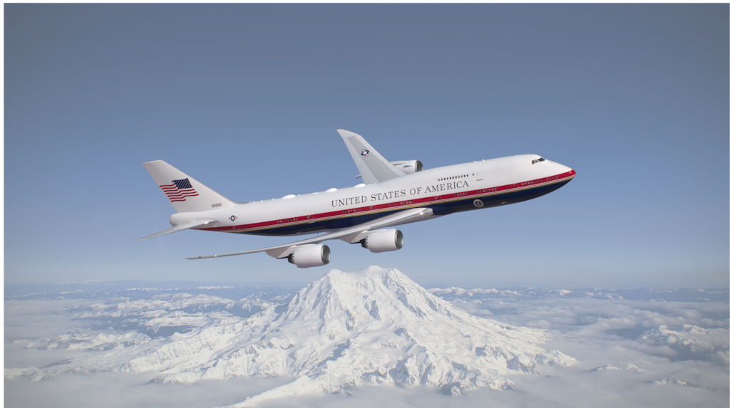 Qatari-donated Air Force One now sports red, white and blue paint job