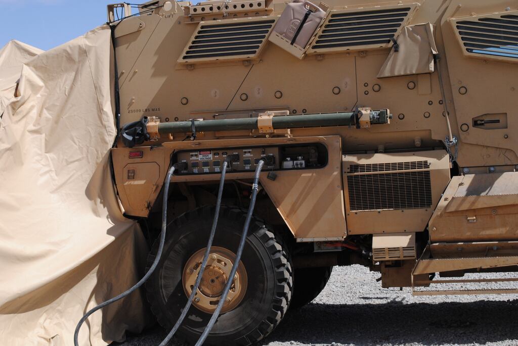 Leonardo DRS unveils onboard vehicle power system with THAAD launcher