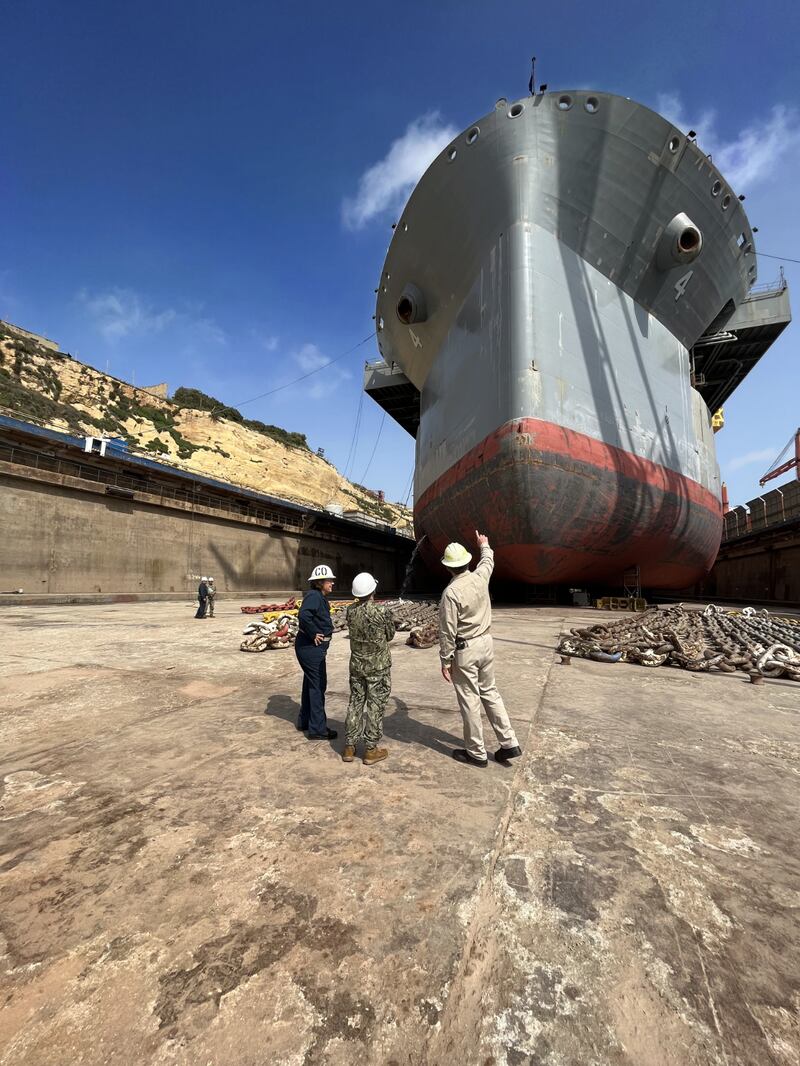 Repair deployed ships in theater to optimize combat power