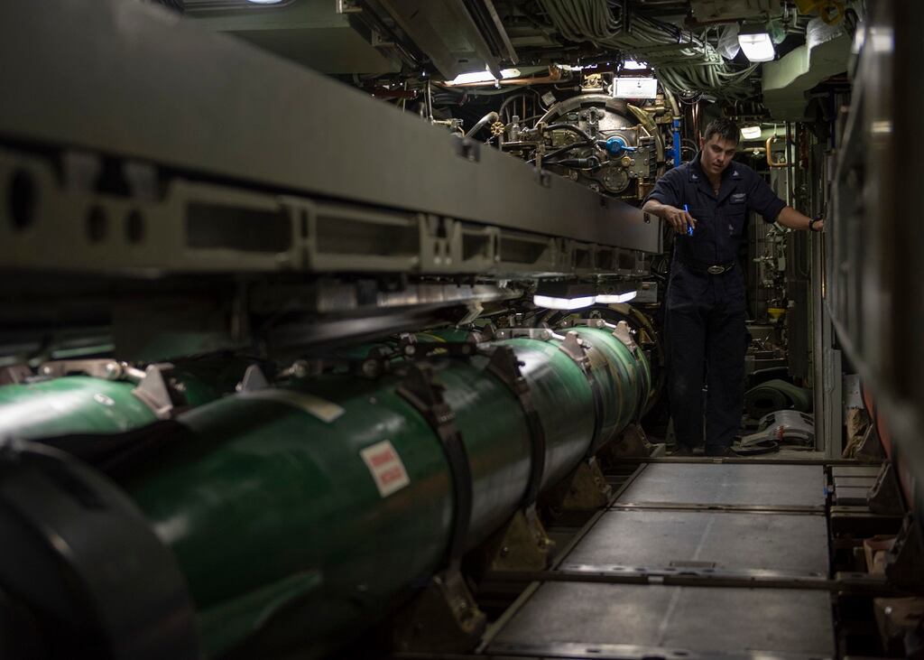 This is what it looks like when a MK-48 torpedo breaks your keel