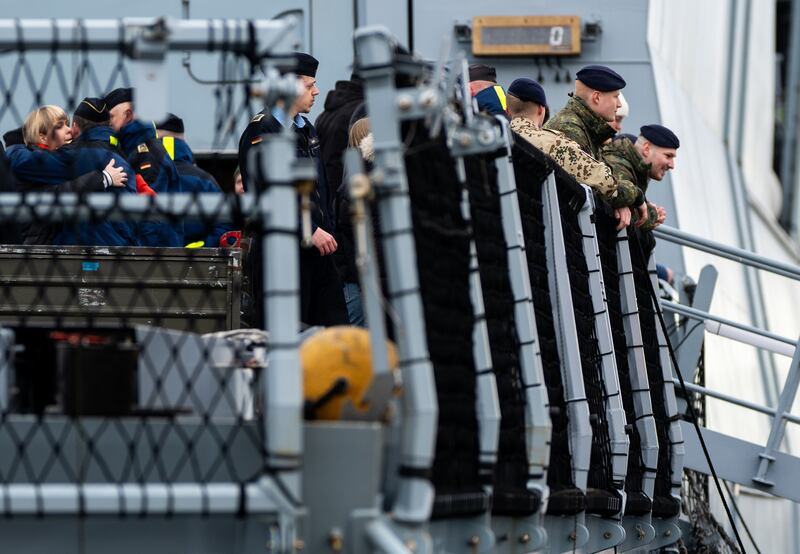 German air defense frigate Hessen deploys to the Red Sea