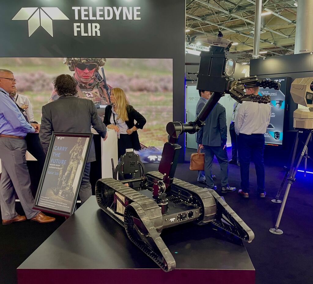 Ground robots hauling drones into battle is a trend at Paris arms fair