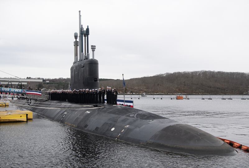 US Navy unveils newest Virginia-class fast attack submarine USS Iowa