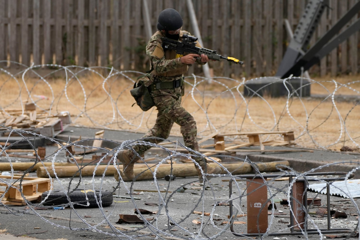 See Ukrainian troops go through urban combat training in the UK
